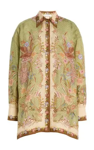 Zimmermann Indra Silk Shirt With Bespoke Bauble Buttons