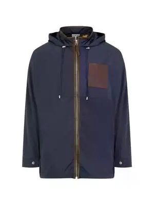 Loewe X Paula's Ibiza Hooded Coat With Leather Trims