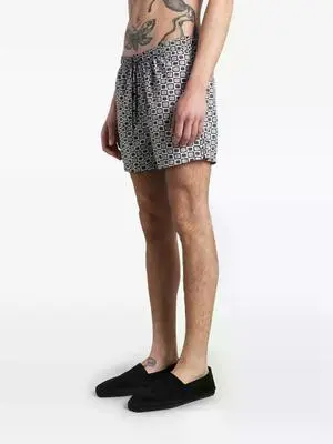 Tagliatore Geometric-print Drawstring Swim Shorts