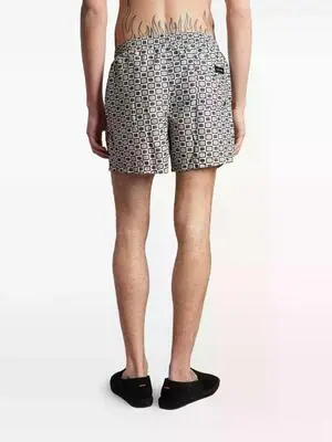 Tagliatore Geometric-print Drawstring Swim Shorts
