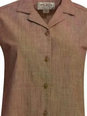 Filson Short-sleeve Cotton Shirt With Slub Texture