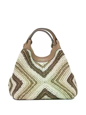 GIANNI CHIARINI Woven Chevron Tote Bag
