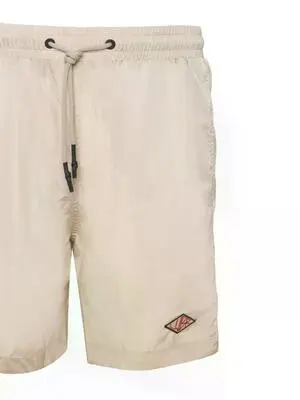 LOW BRAND Logo Patch Drawstring Swim Shorts