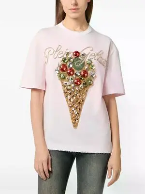 Philipp Plein Embellished T-shirt - Pink