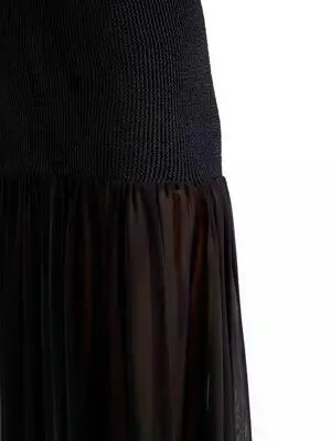 Hunza G Hybrid Crinkle-effect Maxi Dress
