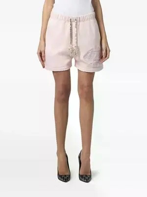 Philipp Plein Embellished Drawstring Shorts - Pink