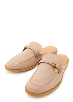 TOD'S Gommino Nubuck Sliders - Camel