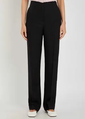 Tove Crepe Trousers With Frayed Trim