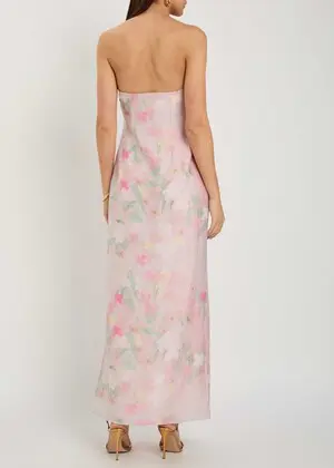 Bernadette Elora Floral-print Strapless Woven Maxi Dress