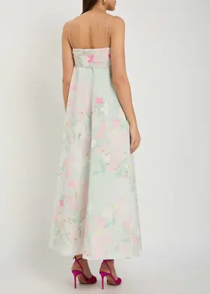 Bernadette Bailey Bow Floral-print Midi Dress