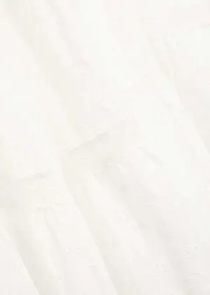 Rixo Jaclyn Broderie Anglaise Cotton Midi Dress - Ivory