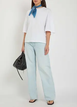 AGOLDE Lace-up Cotton T-shirt