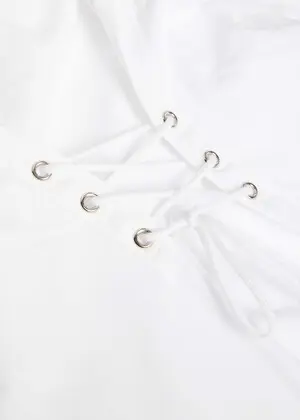 AGOLDE Lace-up Cotton T-shirt