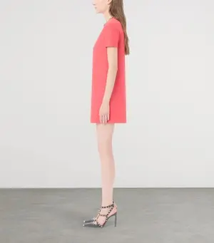 Valentino Garavani Wool-silk Crepe Embellished Mini Dress