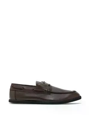 THE ROW Almond-toe Boat Shoes - Brown