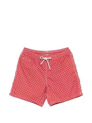 MC2 SAINT BARTH Floral-print Swim Shorts - Red
