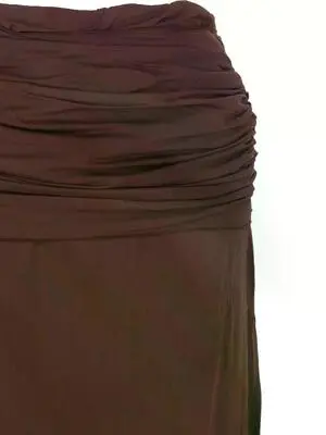 Federica Tosi Ruched Side-slit Maxi Skirt