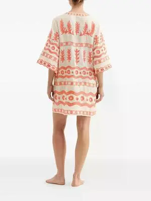 ERES Jacaranda Embroidered Linen Mini Dress