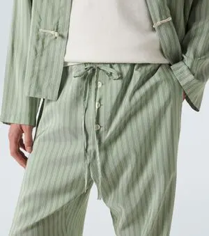 BODE Sylvan Striped Silk Straight Pants