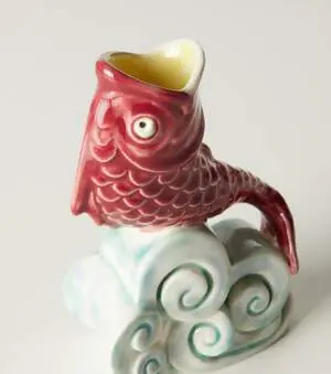 BORDALLO PINHEIRO Fish Earthenware Candle Holder