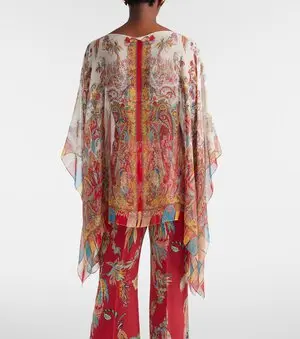 Etro Printed Silk Cape
