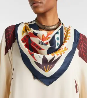 Etro Printed Silk Twill Scarf - Multicoloured