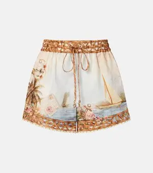 Zimmermann Printed Linen Shorts - Multicoloured