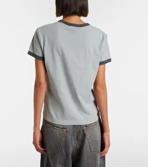 Acne Studios Printed Cotton-blend T-shirt - Grey