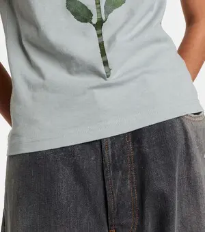Acne Studios Printed Cotton-blend T-shirt - Grey