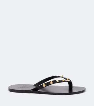 Valentino Garavani Rockstud Leather Thong Sandals