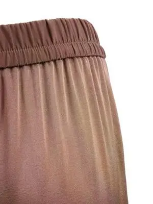 FORTE_FORTE Satin Elasticated Trousers - Brown
