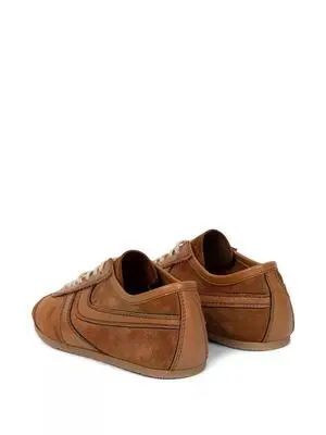 Dries Van Noten Suede Panelled Lace-up Sneakers - Brown