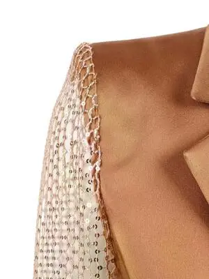 CLIPS Sequin-embellished Mesh-sleeve Jacket