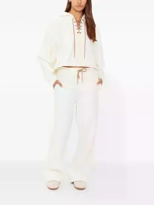 The Upside Arkana Priah Lace-up Hoodie - Neutrals