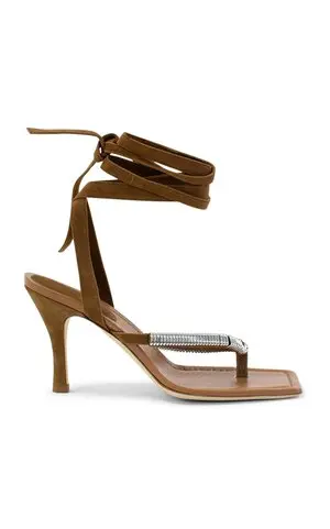 Christopher Esber Frida Flip Flop Pierced Heel Sandals - Brown