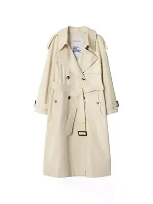 Burberry Long Fitzrovia Gabardine Trench Coat - Neutrals