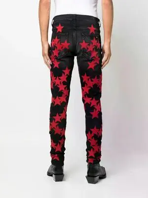 Amiri Star-appliqué Straight-leg Jeans