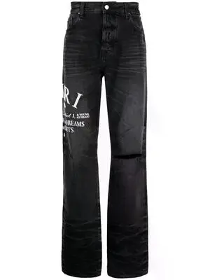 Amiri Arts District Straight-leg Jeans - Black
