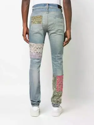 Amiri Distressed Patchwork Skinny Jeans