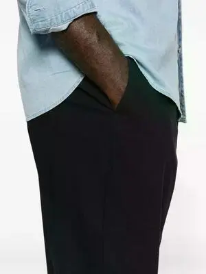 ALLEY DOCKS 963 Pleated Detail Shorts With Welt Pockets