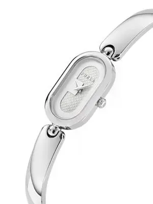 Furla 32mm Oval Face Watch With Clous De Paris Texture - Silver