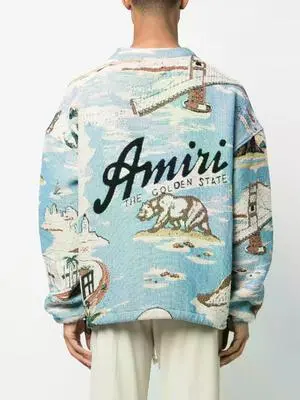 Amiri Graphic Print Cotton Jumper