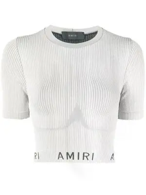 Amiri Logo-print Seamless Performance Top