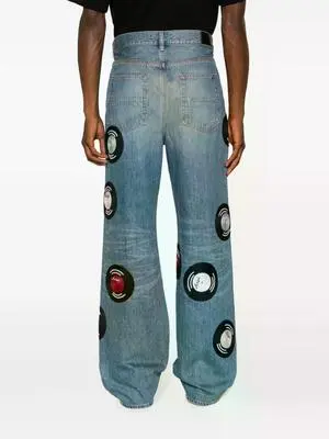 Amiri Wide-leg Jeans With Patch Detail