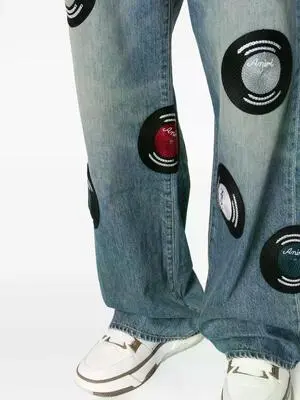 Amiri Wide-leg Jeans With Patch Detail