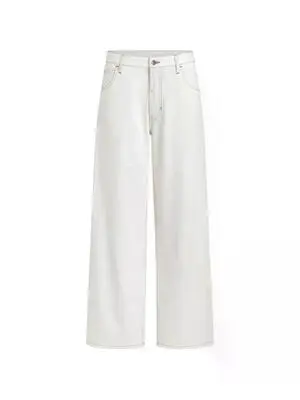 STORY MFG. Patchwork Jeans With Check Pattern