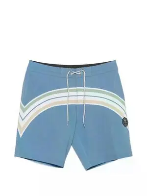 VISSLA Latitude Striped Swim Shorts - Blue