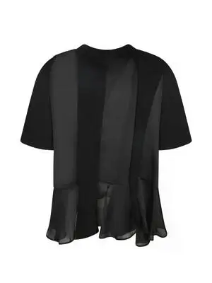 Sacai Pleated Panel Ruffled T-shirt