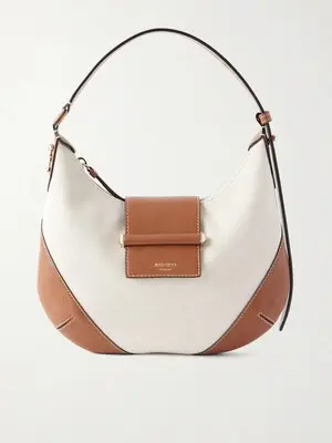 JIMMY CHOO Jimmy Choo Bar Small Canvas And Leather Shoulder Bag Brown