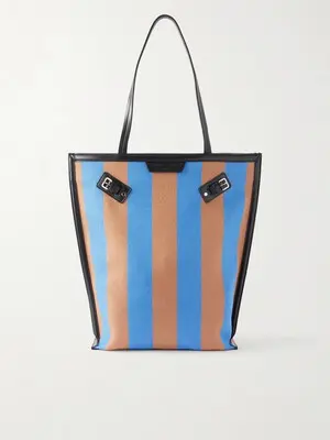 Proenza Schouler North South Days Striped Canvas Tote Bag - Blue